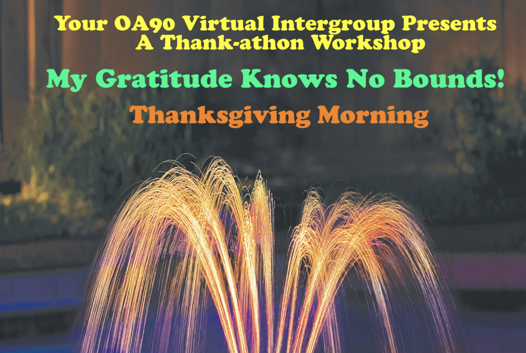 Gratitude Workshop(American Thanksgiving) - Overeaters Anonymous
